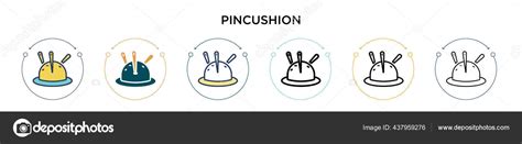 Pincushion Icon Filled Thin Line Outline Stroke Style Vector Illustration Stock Vector Image By