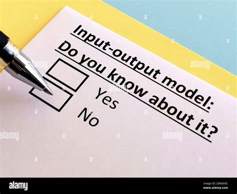 Input Output Model Hi Res Stock Photography And Images Alamy