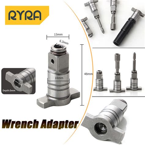 18v Electric Brushless Impact Wrench Adapter Dual Use Spanner Shaft