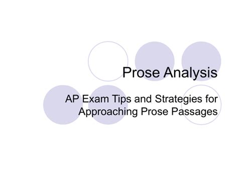 Prose Analysis
