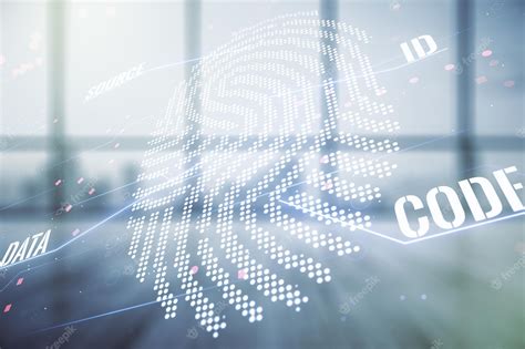 Premium Photo Multi Exposure Of Virtual Graphic Fingerprint Sketch On Empty Classroom