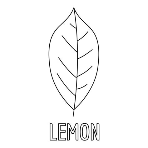 Lemon Leaf Icon Outline Style 14451616 Vector Art At Vecteezy