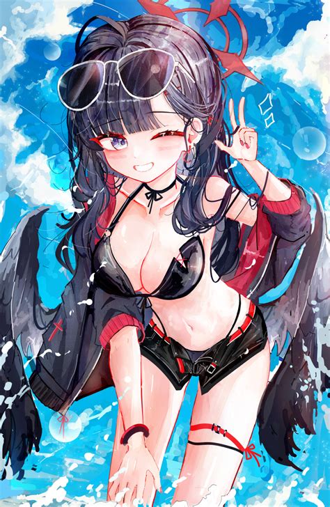 Aiu Ichika Blue Archive Ichika Swimsuit Blue Archive Blue Archive Alternate Breast