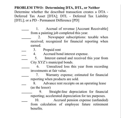 Solved Problem Two Determining Dta Dtl Or Neither