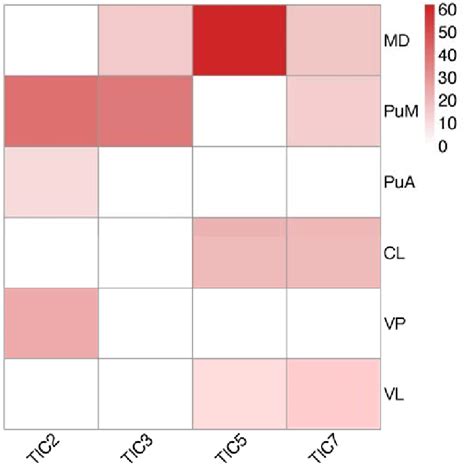 Left Percent Overlap Between Histologically Identified Morel Thalamic