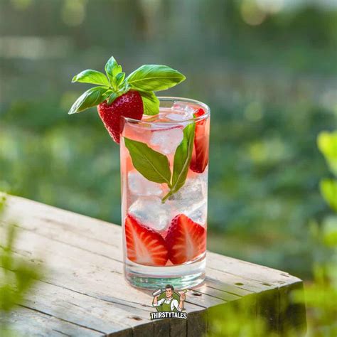 Strawberry Basil Gin Cocktail Recipe Thirsty Tales