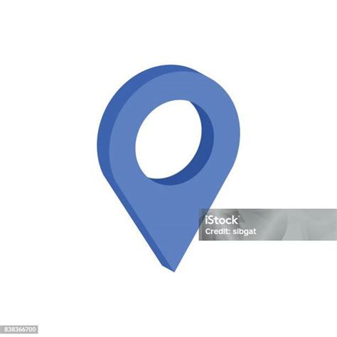 지도 포인터 기호입니다 평면 아이소메트릭 아이콘입니다 웹 디자인 Ui 모바일 애플 리 케이 션 Infographic 위한 3d 스타일 그림 3차원 형태에 대한 스톡 벡터