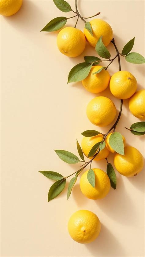 Фон с лимонами для сторис · Обои на телефон по ссылке в 2025 г Лимон Цветочные росписи Эстетика