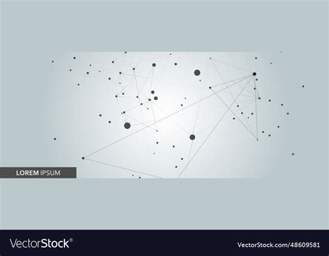 Abstract Science Atom Technology Connection Dot Vector Image