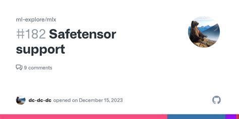 Safetensor Support · Issue 182 · Ml Exploremlx · Github
