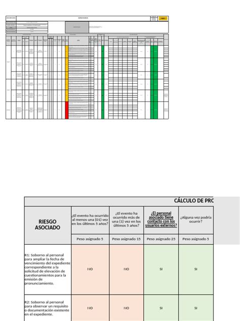 Formato De Matriz De Riesgo V5 Pdf Riesgo Soborno