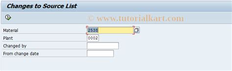 ME04 SAP Tcode Changes To Source List