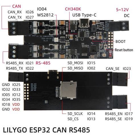 Wifi Bluetooth Compatible Lilygo Ttgo T Can485 Esp32 Can Rs 485 Board With Tf Ebay