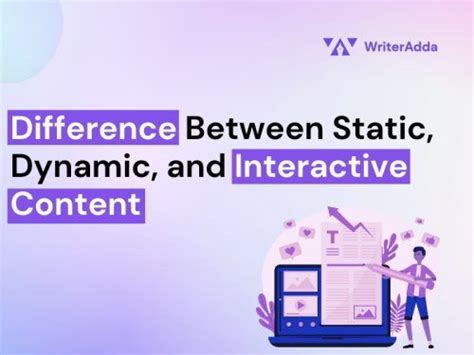 Difference Between Static Dynamic And Interactive Content Writeradda
