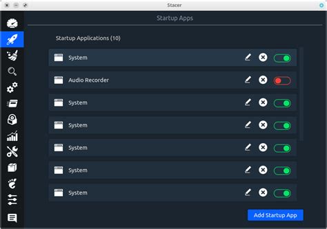 Screenshots Of Stacer App In Modicia Linux