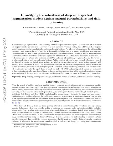 Pdf Quantifying The Robustness Of Deep Multispectral Segmentation Models Against Natural