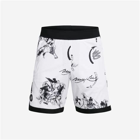 언더아머 X 브루스 리 커리 쇼츠 화이트 Under Armour Kream