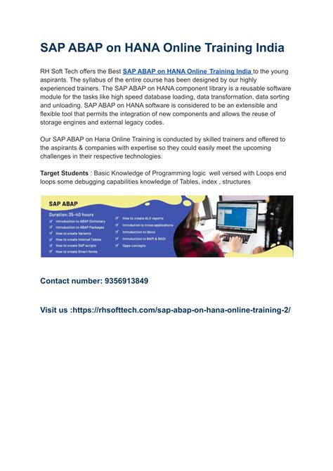 Ppt Sap Abap On Hana Online Training India 1 Powerpoint Presentation Id12124185