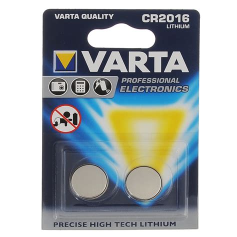 Батарейка литиевая Varta "Professional Electronics", тип CR2016, 3В, 2 ...