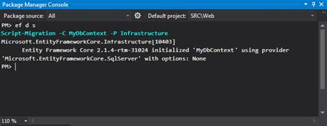 Powershell Script For Entity Framework Core 21 Code First Visual