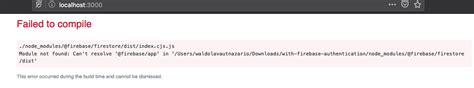 With Firebase Authentication Cannot Find Module Firebase App After