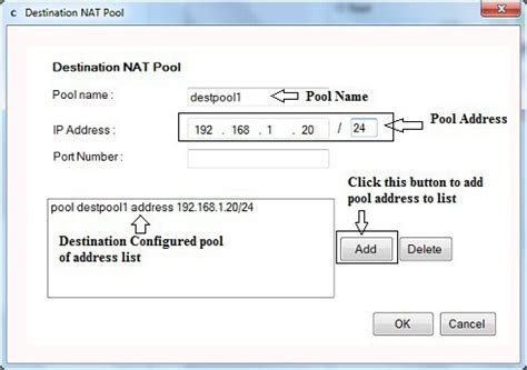 Configuring Destination NAT Pools