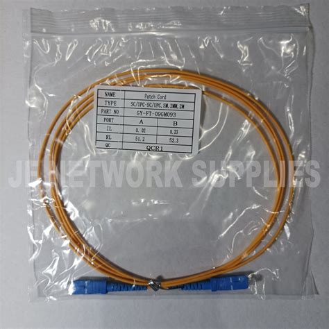 Sc Upc To Sc Upc Fiber Optic Patch Cord M M Pldt Globe Converge Shopee Philippines