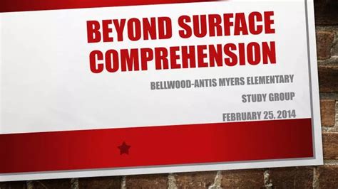 Ppt Beyond Surface Comprehension Powerpoint Presentation Free Download Id2361786