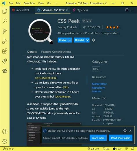 Best Vs Code Extension For Html And Css Css Peak Extension Shorts Vscode Meltango Html