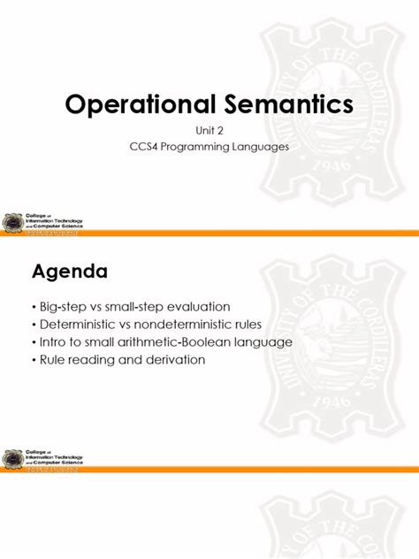 20 Operational Semantics Pdf Axiom First Order Logic