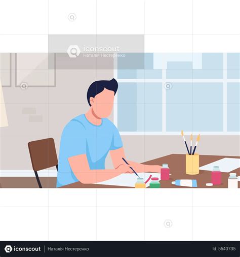 Drawing Class Animated Illustration Download In Json Lottie Or Mp4 Format
