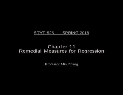 pdf chapter 11 remedial measures for regression · chapter 11 remedial