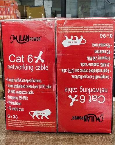 Milan Power Networking Cat6 Cable Cat 6 Networking Cable Manufacturer
