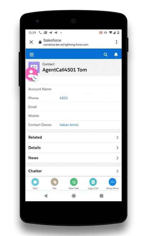 Cisco Finesse Salesforce Mobile App Comstice