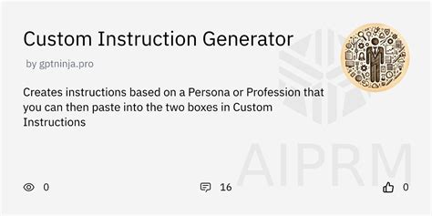 Gpt Custom Instruction Generator By Gptninjapro Aiprm For Chatgpt