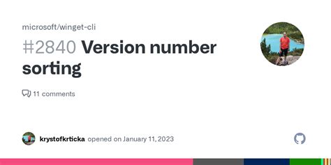 Version Number Sorting · Issue 2840 · Microsoftwinget Cli · Github