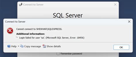 Fixing Login Failed For User Sa Microsoft Sql Server Error 18456