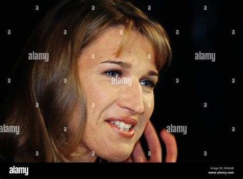 Stefanie Steffi Graf Deutsche Tennisspielerin Porträt Bei Einer