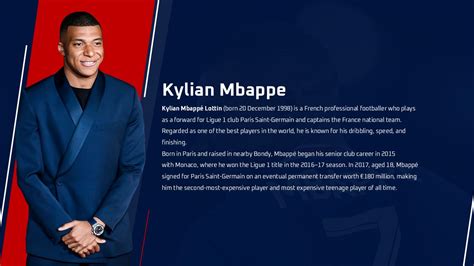 Plantilla Inspirada En Kylian Mbappé Presentación Gratuita De