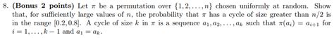 Solved Bonus points Let π be a permutation over Chegg