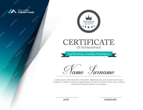 Premium Vector Certificate Design Template