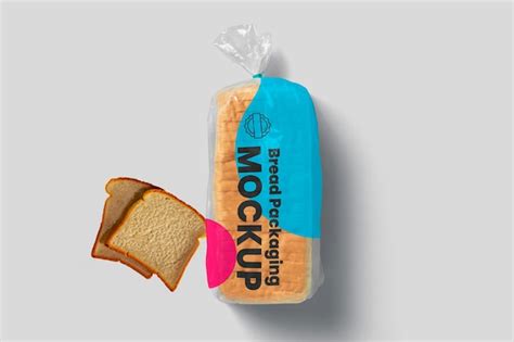 Premium Psd Sliced Large Bread Packaging Mockup