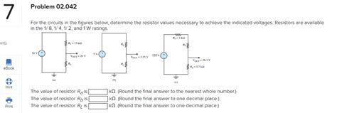 Solved Problem 02042 7 For The Circuits In The Figures