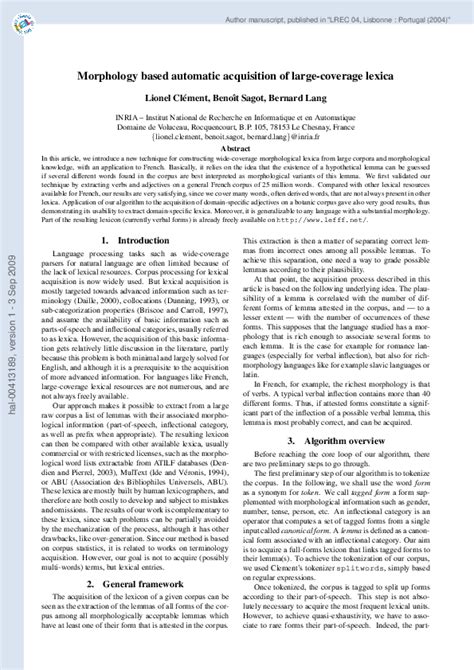 Morphology Based Automatic Acquisition Of Large Coverage Lexica