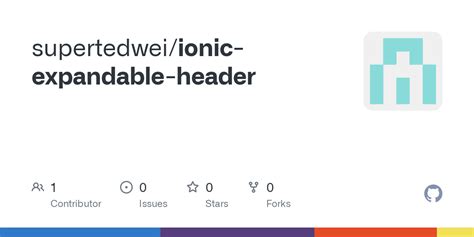 Github Supertedweiionic Expandable Header