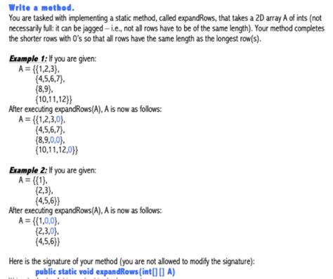 solved write a method you are tasked with implementing a