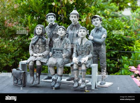 Sculpture Of A School Class From The Sixties History Education