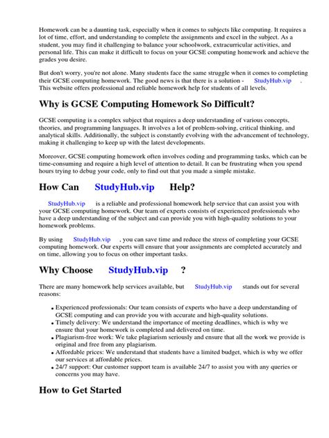 gcse computing homework booklet pdf facebook linked in