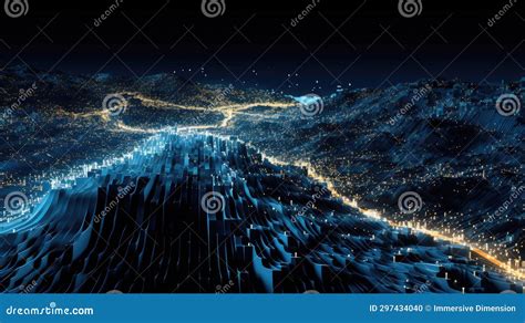 Rivers Of Information Data As Rivers Data Stream Flow Of Digital Data Generative Ai Stock