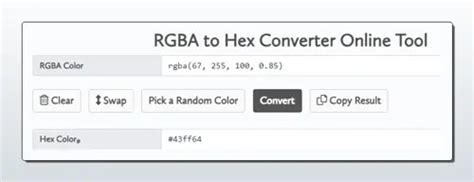 Best Free Online RGBA To Hex Converter Websites